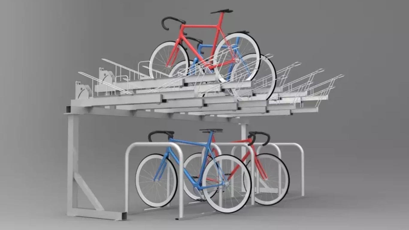 The best storage solution: Two tier bike racks - Bike Dock Solutions Blog