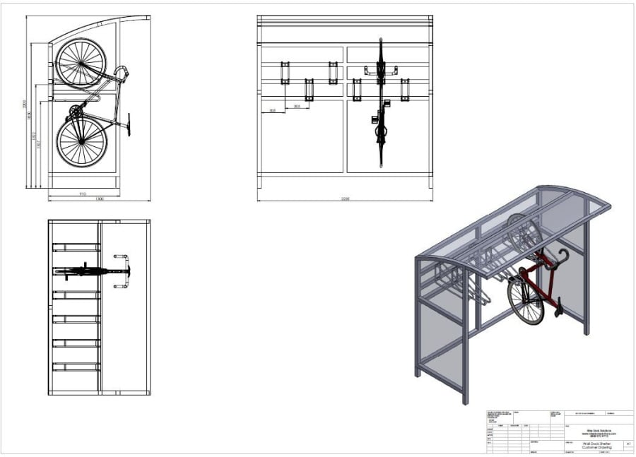 two tier cycle rack dimensions